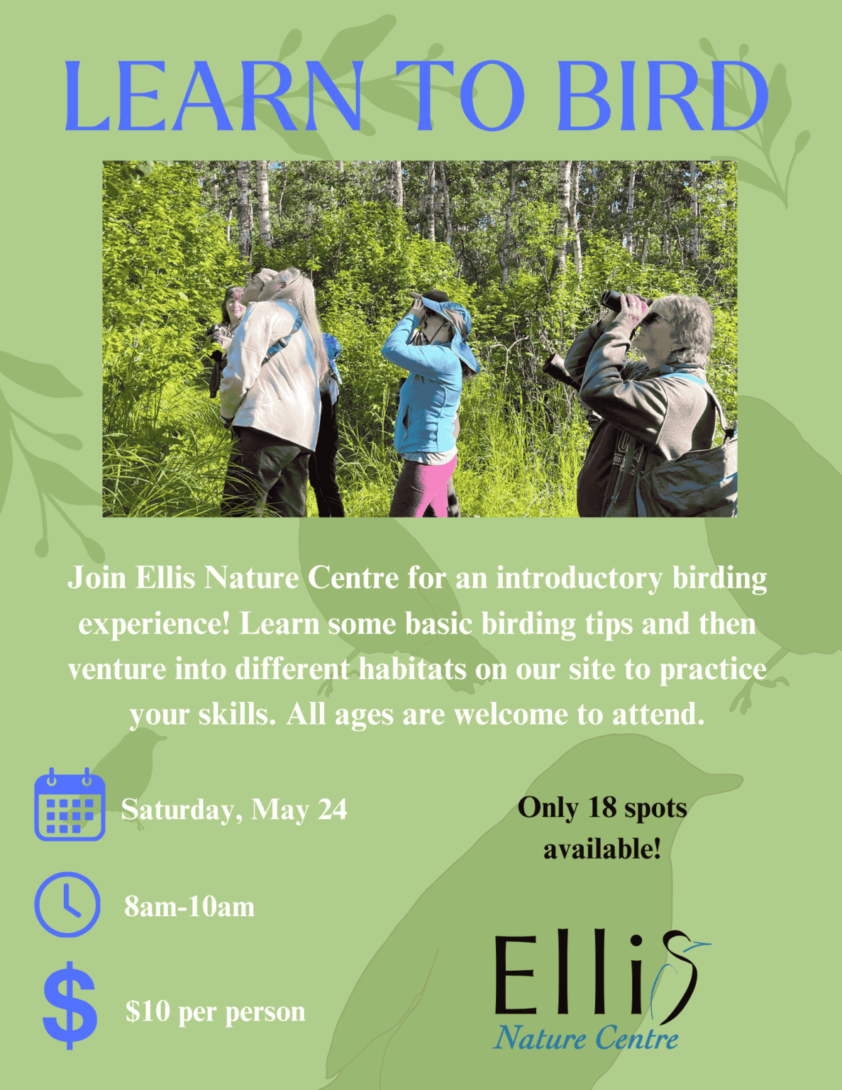 Learn To Bird | Ellis Nature Centre